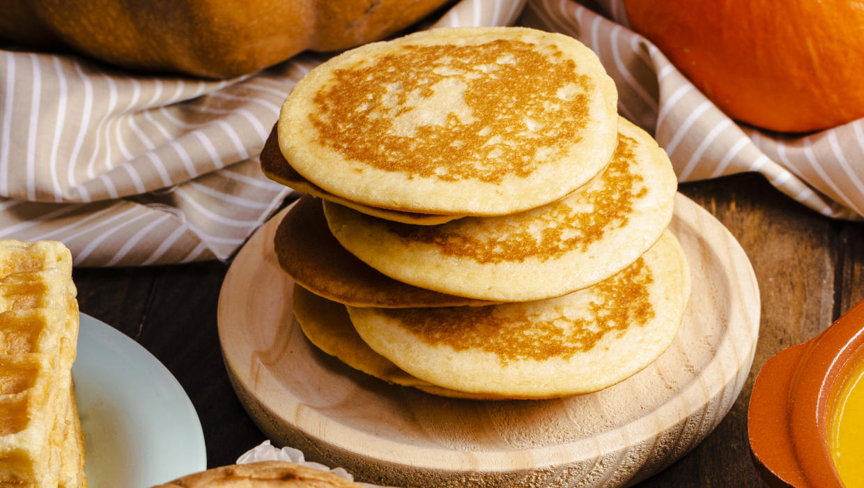 Pumpkin Pancakes Recipe from The Griddle Café Los Angeles | Oakland ...